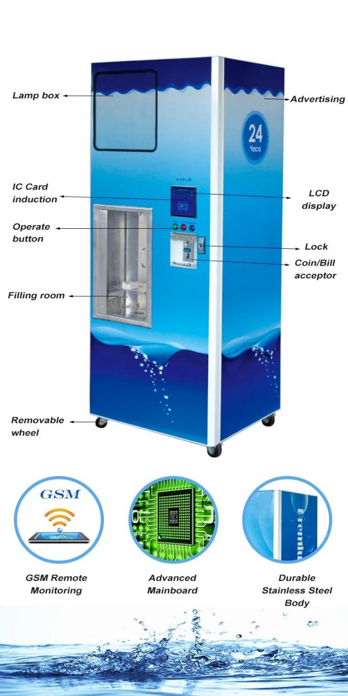 Reverse Osmosis Pure Water Vending Machine Durable Coin Operated